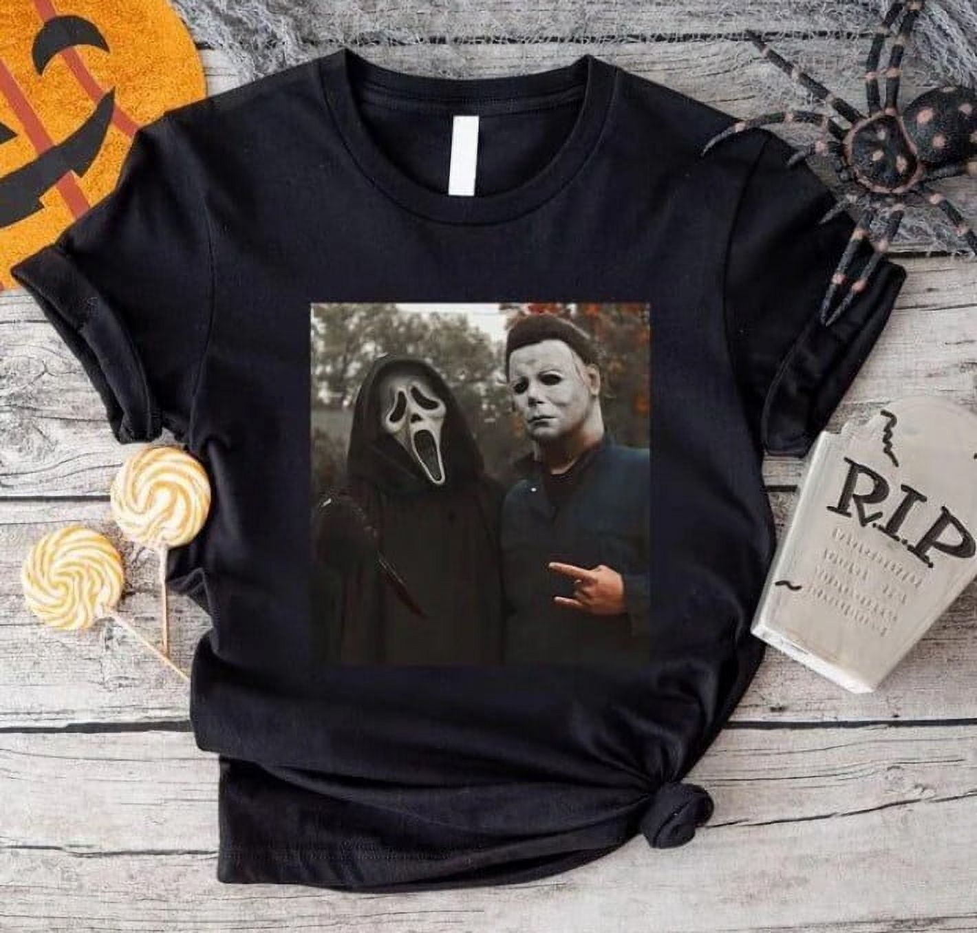 Vintage 90s Halloween Ghost face Scream Michael Myers T-Shirt, Horror ...