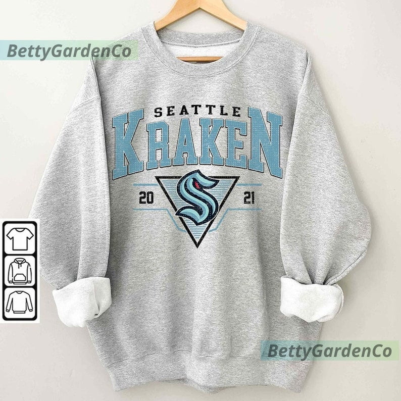 Vintage 90s Seattle Kraken Shirt, Crewneck Seattle Kraken Sweatshirt ...