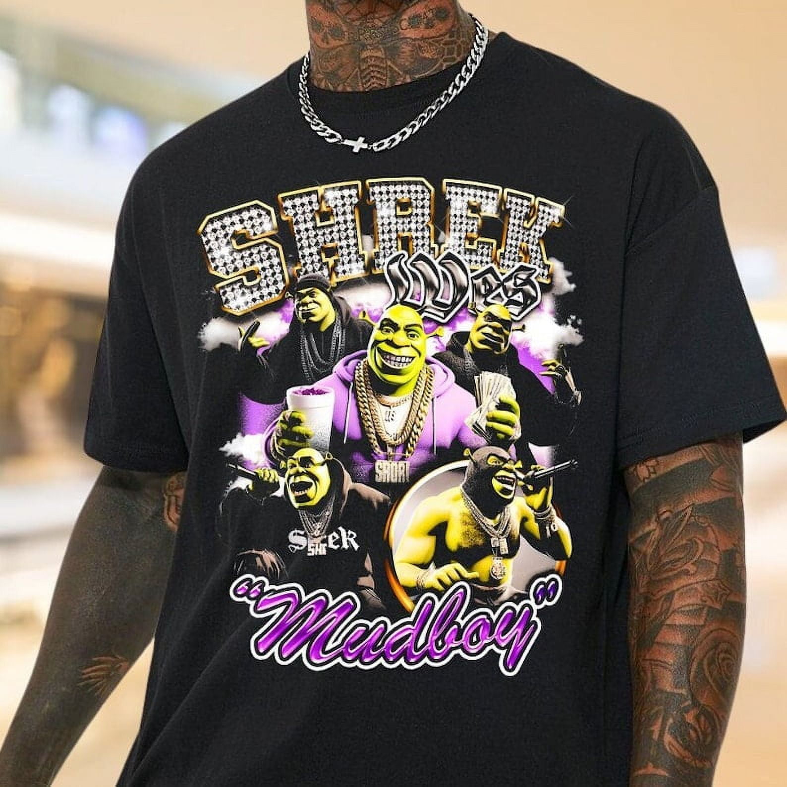 Vintage 90s Shrek Wes Graphic T-Shirt Sheck Wes Fan Gift RnB Rapper ...