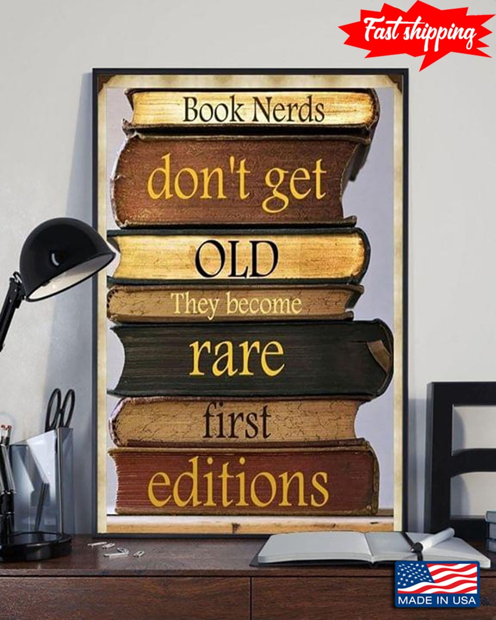 Vintage A Pile Of Books Book Nerds Don’t Get Old They Become Rare First ...