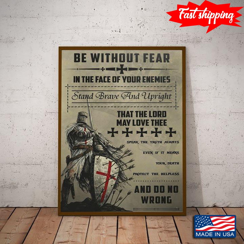 Vintage A Templar’s Oath Be Without Fear In The Face Of Your Enemies ...
