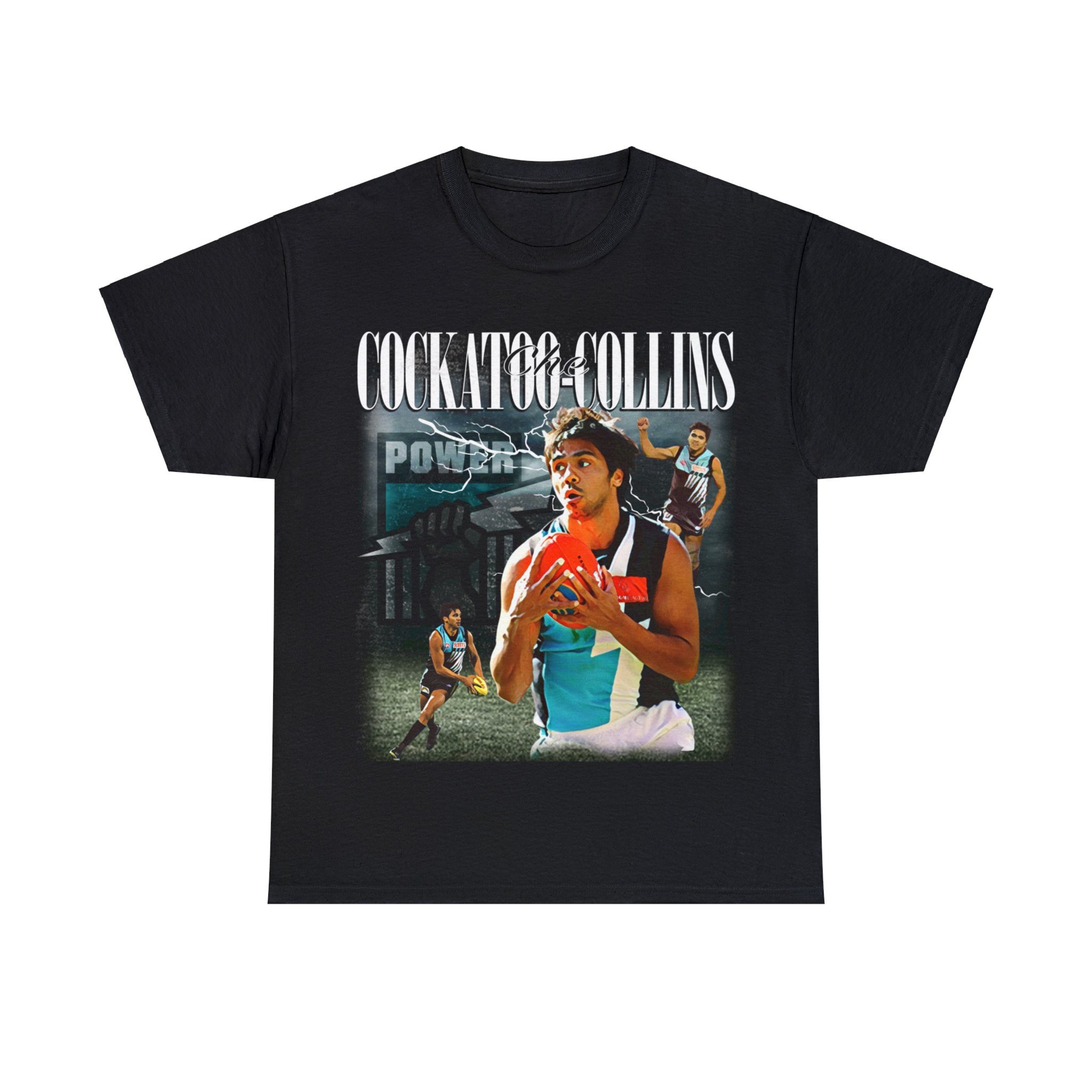 Vintage AFL Inspired T-shirt | Port Adelaide Che Cockatoo Collins | 90s ...