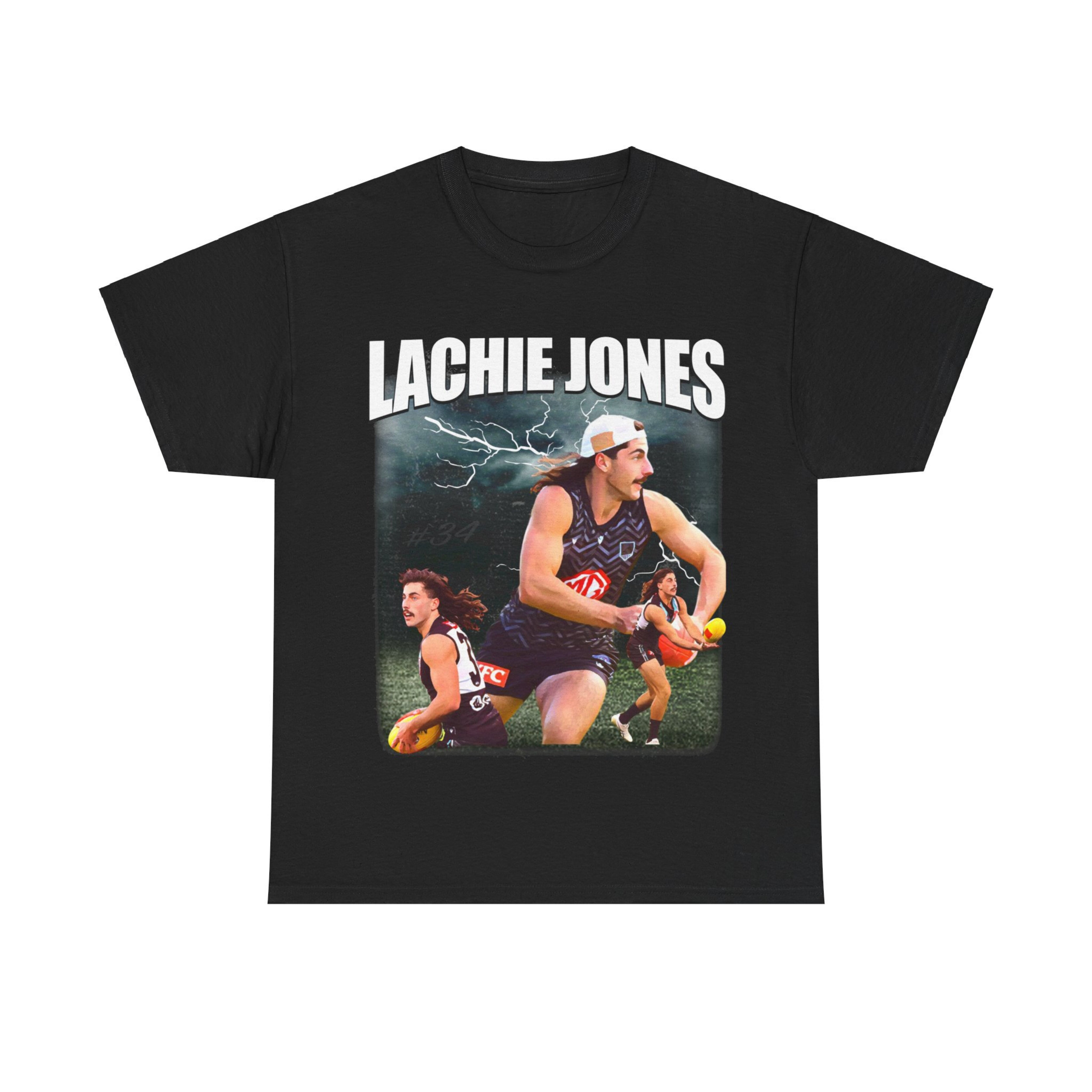 Vintage AFL T-shirt For Kids | Lachie Jones Port Adelaide Football Club ...