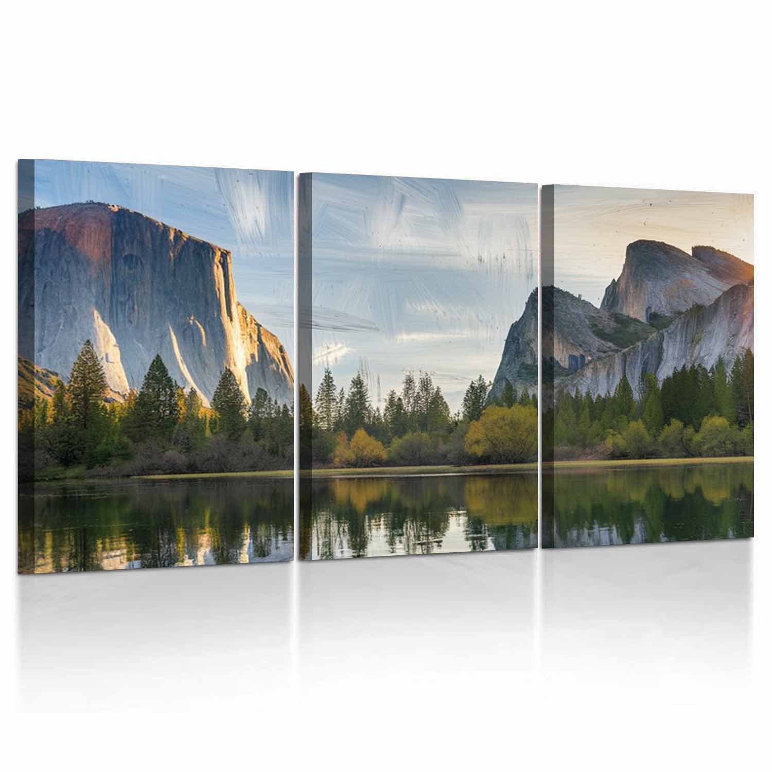 Vintage Abstract 3 Panels Modern Canvas Wall Art Print Modern Aesthetic ...