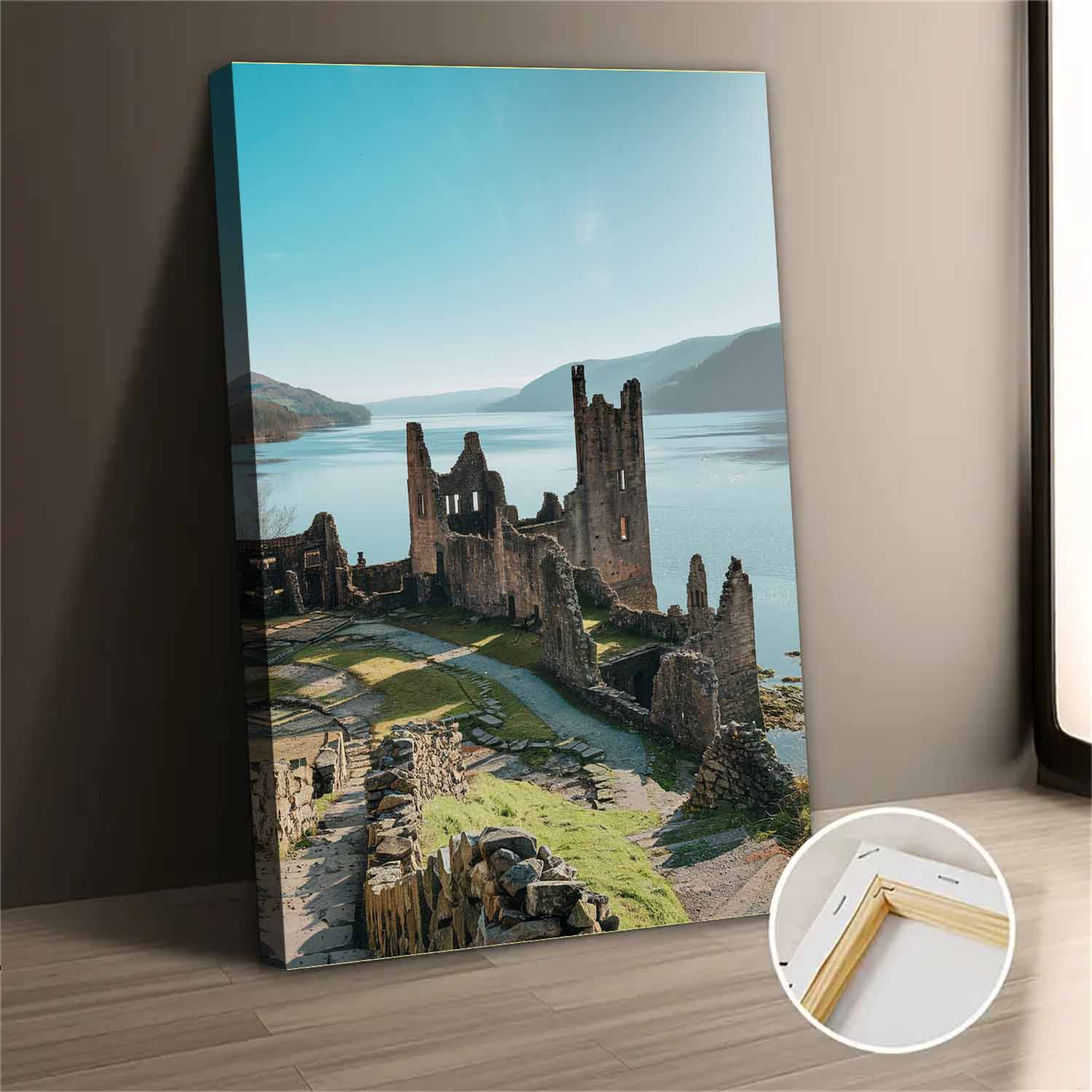 Vintage Abstract Castle Ruins Canvas Wall Art Print for Bedroom Living ...