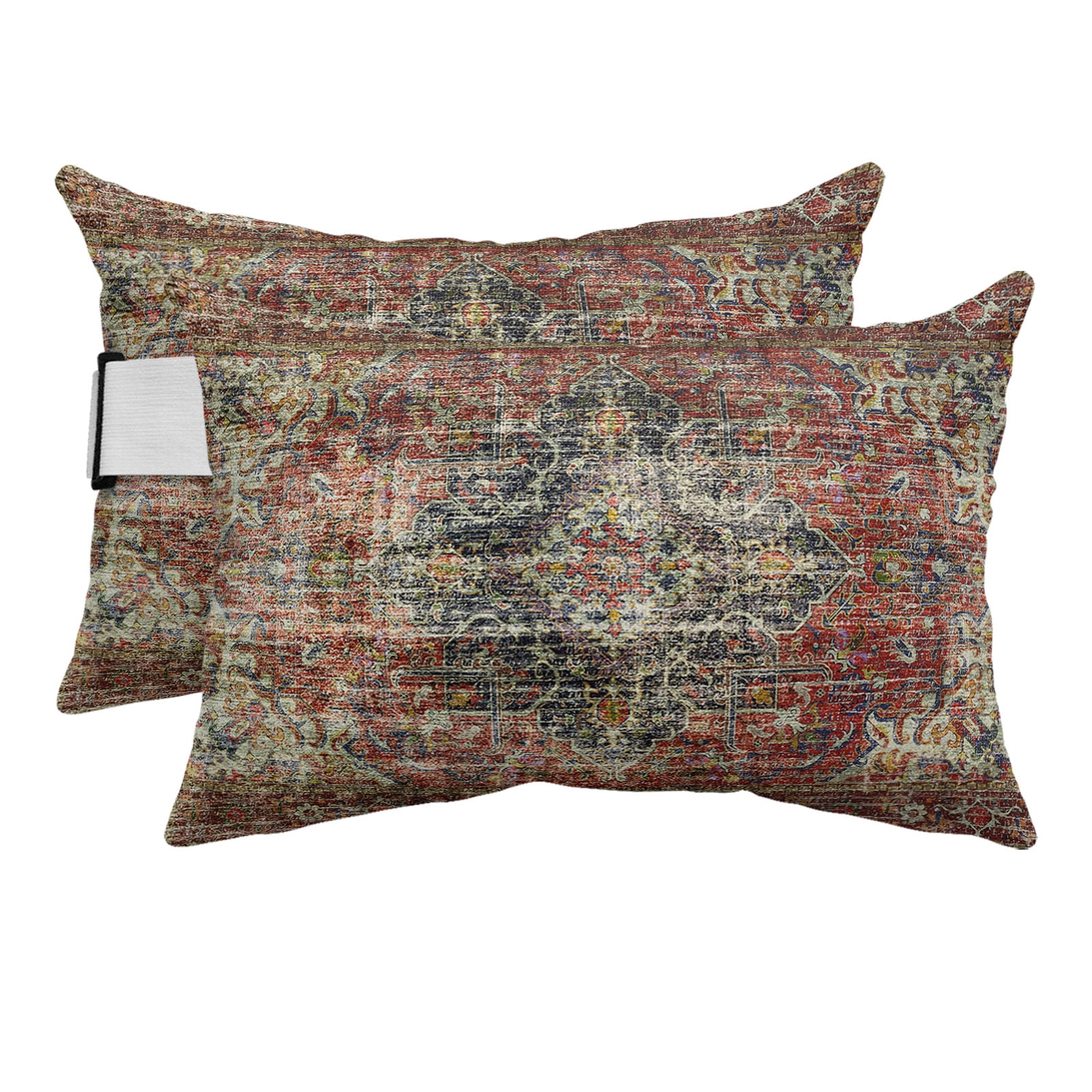 Vintage Abstract Flower Leaves Texture Outdoor Pillow for Chaise Lounge ...