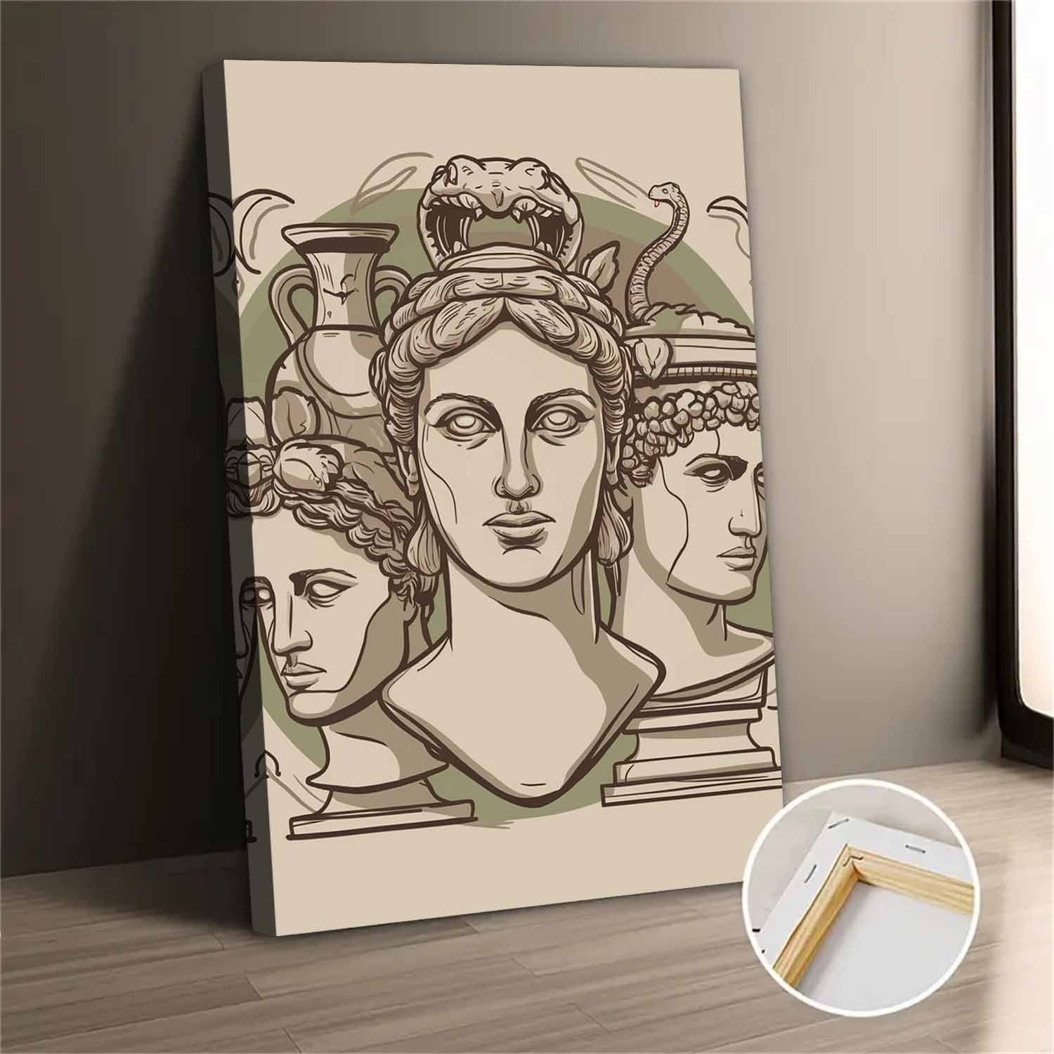 Vintage Abstract Greek Goddess Canvas Wall Art Print - Walmart.com