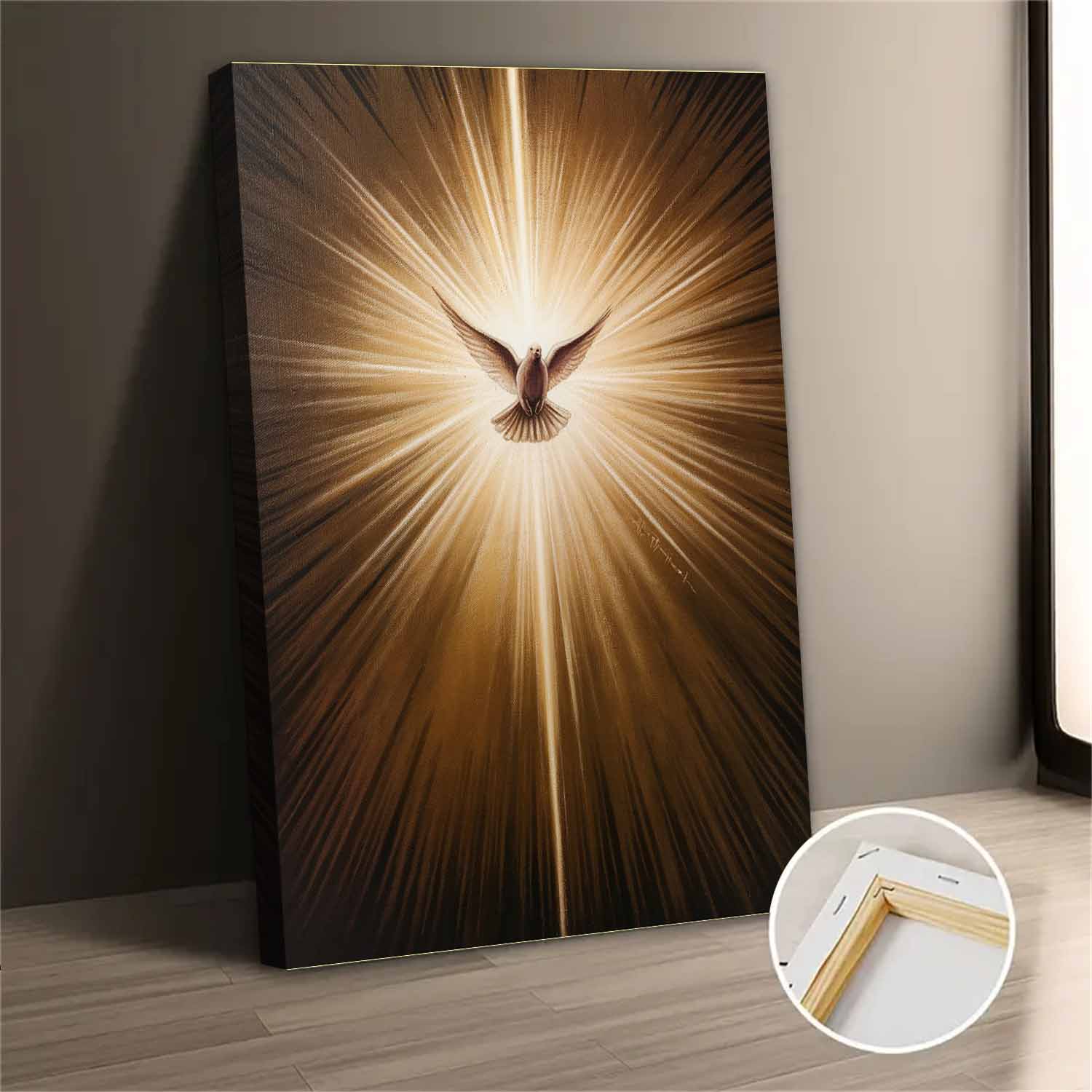 Vintage Abstract Holy Spirit Canvas Wall Art Print for Bedroom Living ...