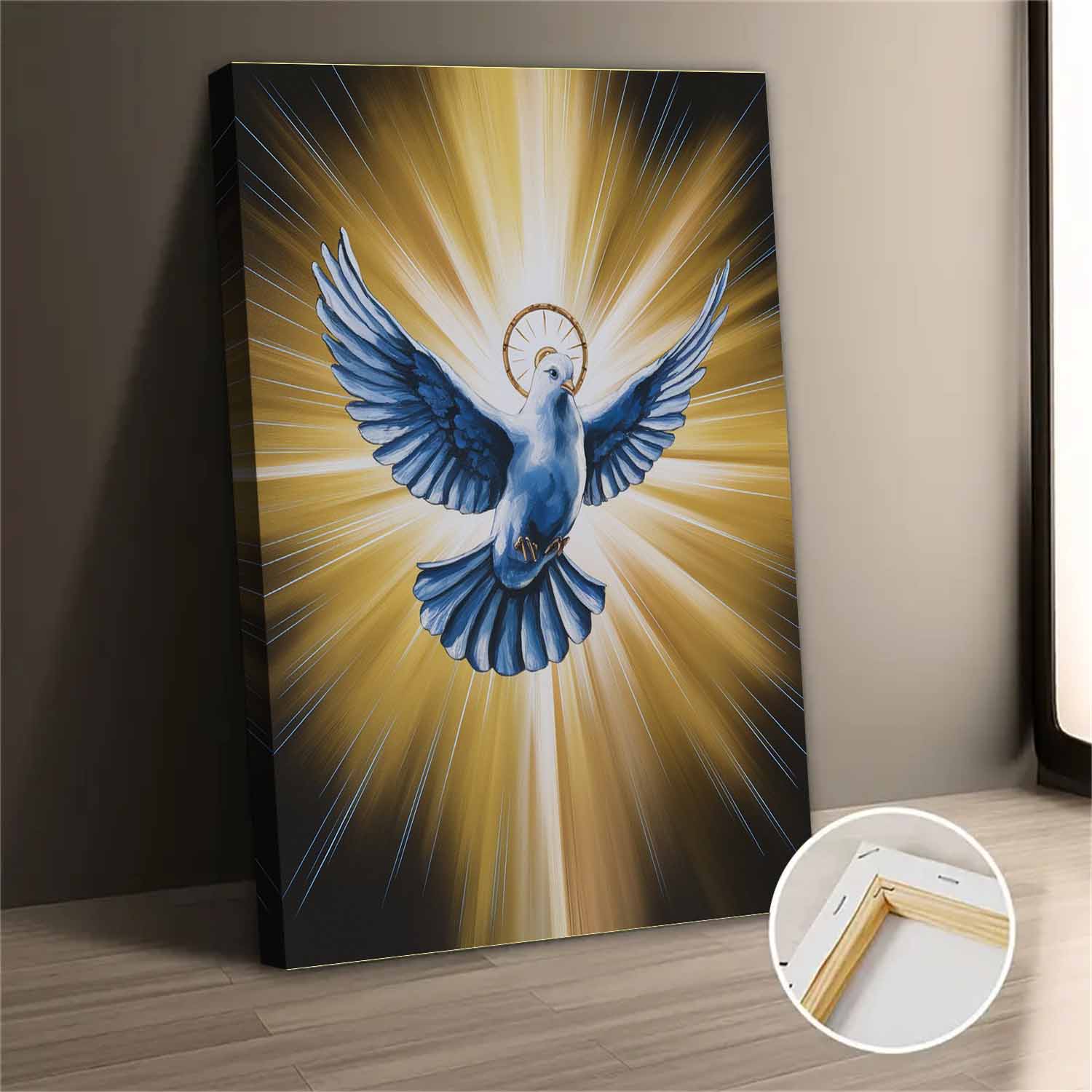 Vintage Abstract Holy Spirit Dove Canvas Wall Art Print For Bedroom ...