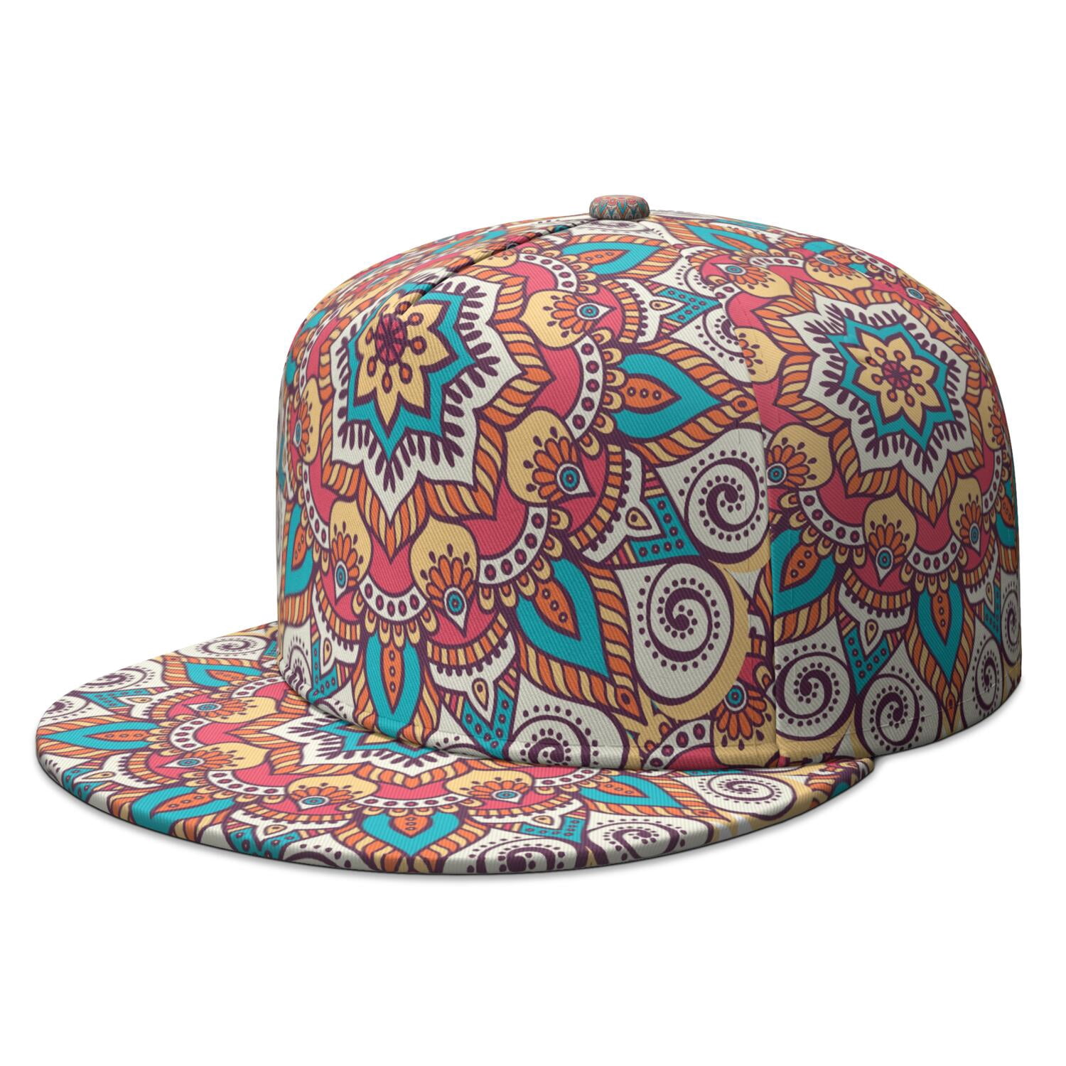 Vintage Abstract Mandala Baseball Hat - Adjustable Urban Style Cap for ...