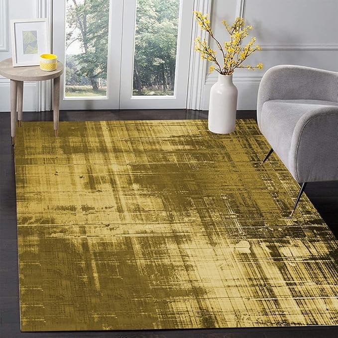 Vintage Abstract Modern Taupe Area Rugs For Living Room Bedroom Soft ...