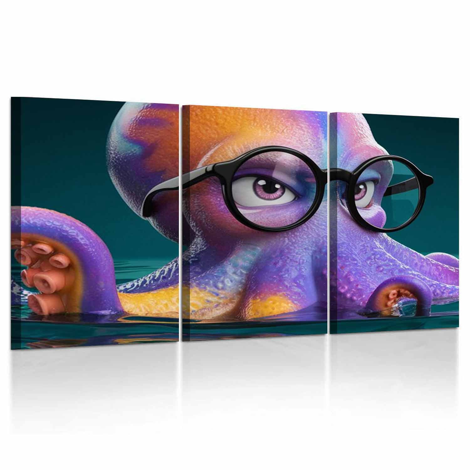 Vintage Abstract Octopus Canvas Wall Art Print for Bedroom Living Room ...