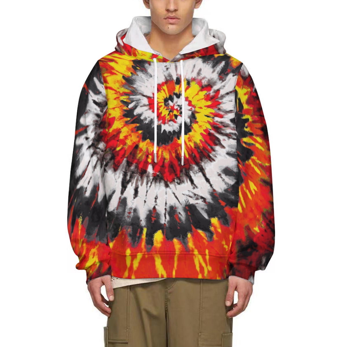 Vintage Abstract Painting Hoodies For Men Retro 3d Prints Male Long ...