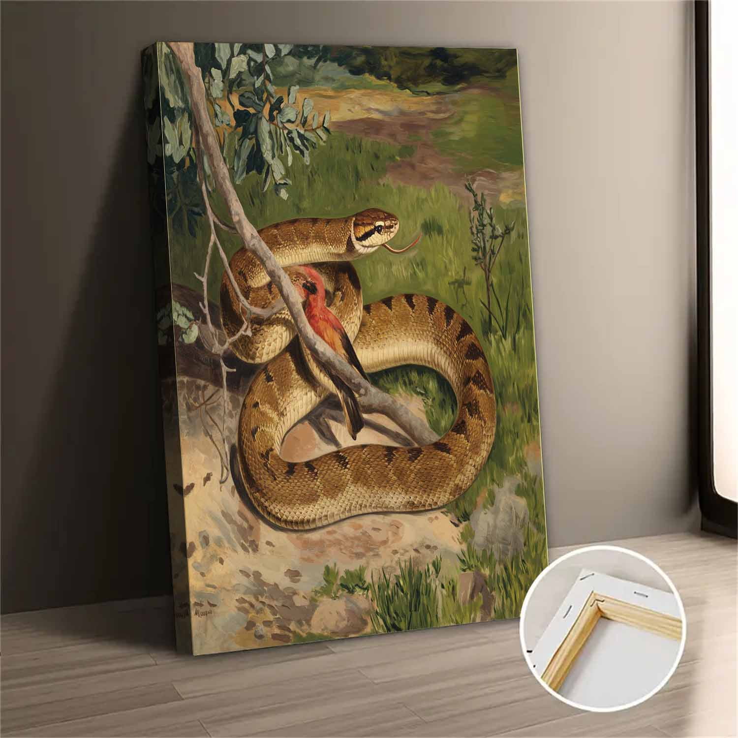 Vintage Abstract Snake Canvas Wall Art Paintings for Bedroom Living ...