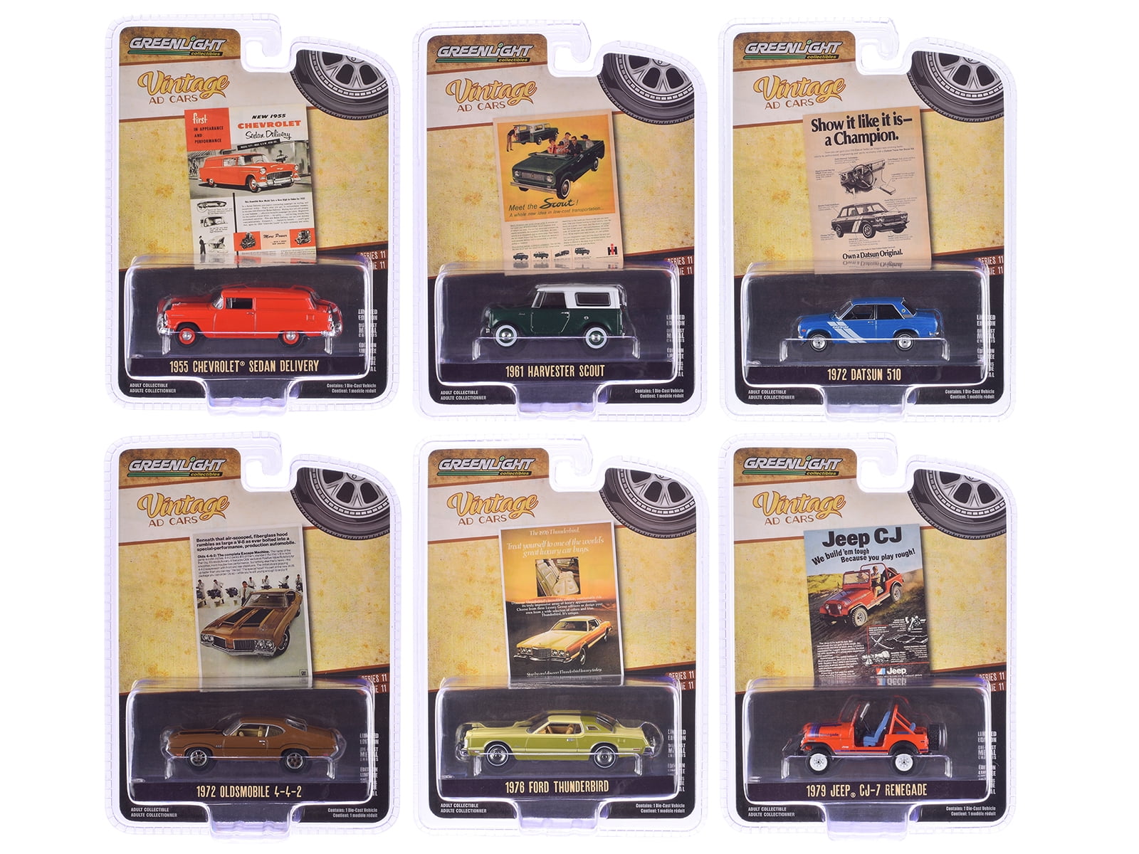 Vintage Ad Cars Series 11 Set of 6 pieces 1/64 Diecast Model Cars by ...