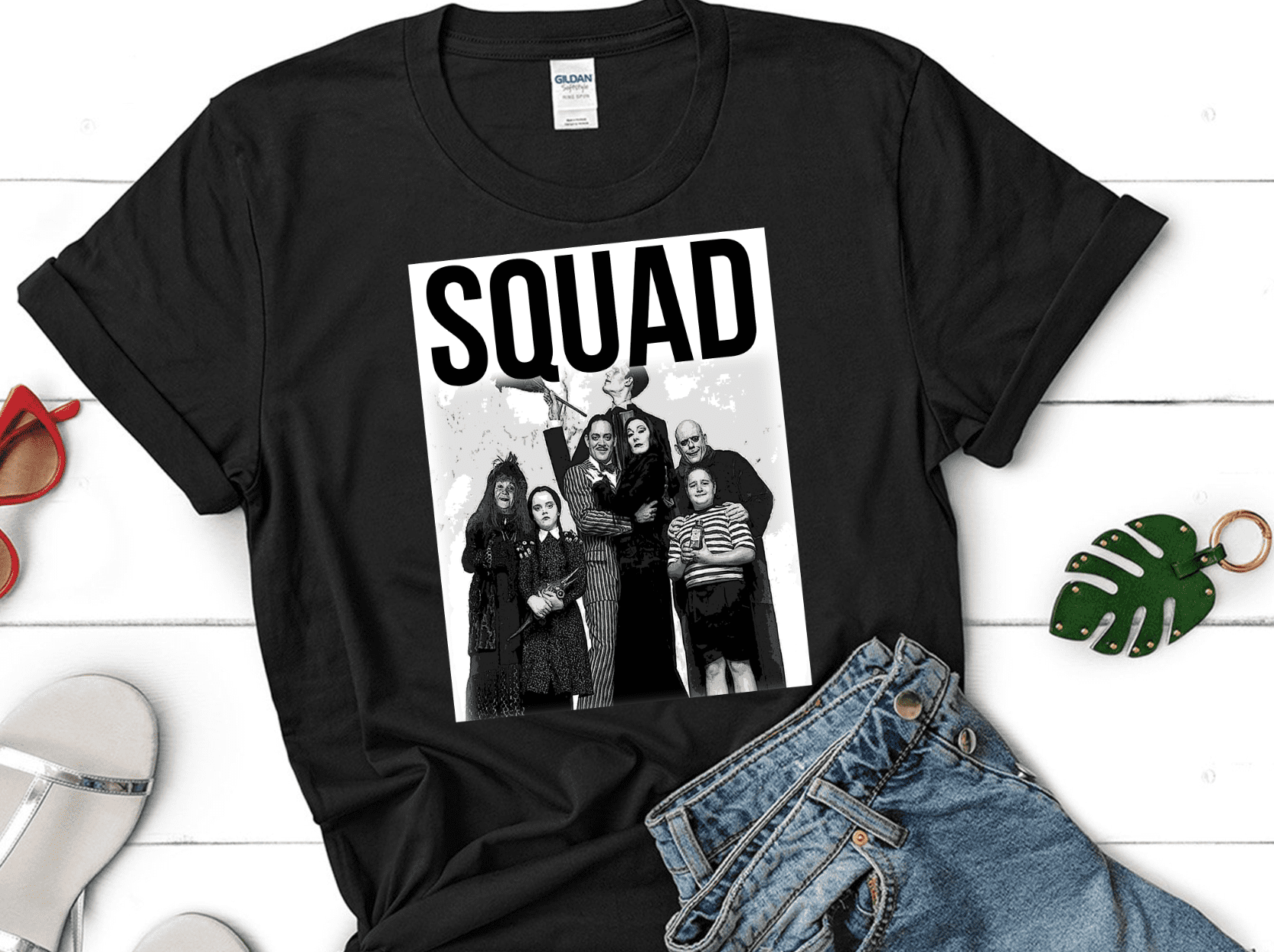 Vintage Addams Family Squad T-Shirt, Classic Horror Comedy Tee, TV ...