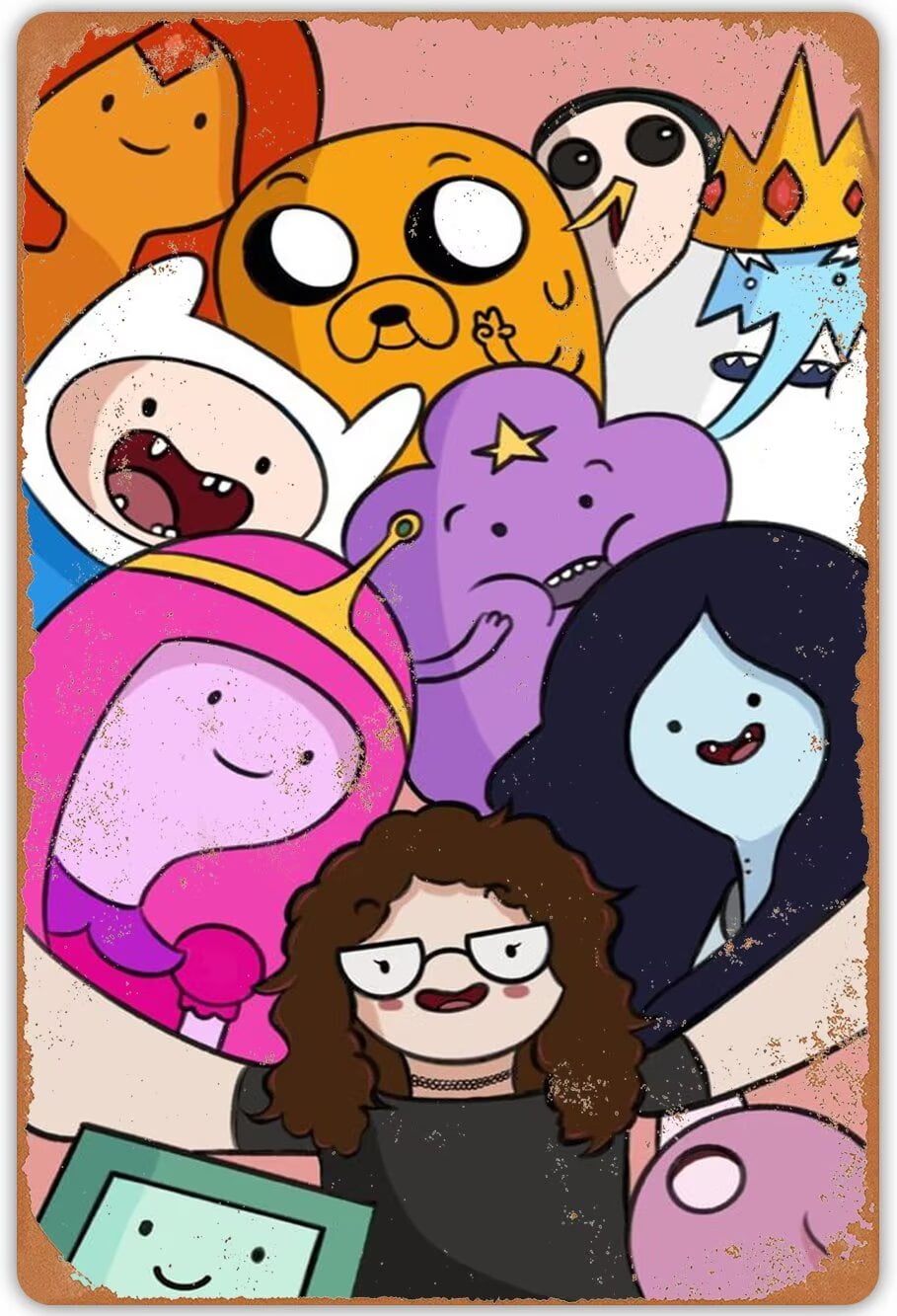 Vintage Adventure Time Tin Sign Animation Cute Poster Cartoon Metal ...