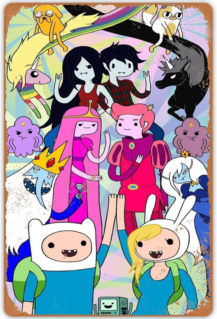 Vintage Adventure Time Tin Sign Comedy TV Series Metal Poster Retro ...