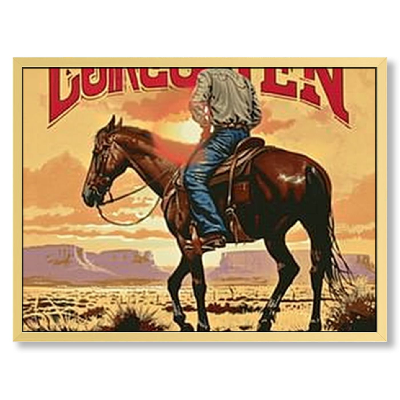Vintage Advertising Poster - Retro Western Print - Cowboy, Funky Wild ...