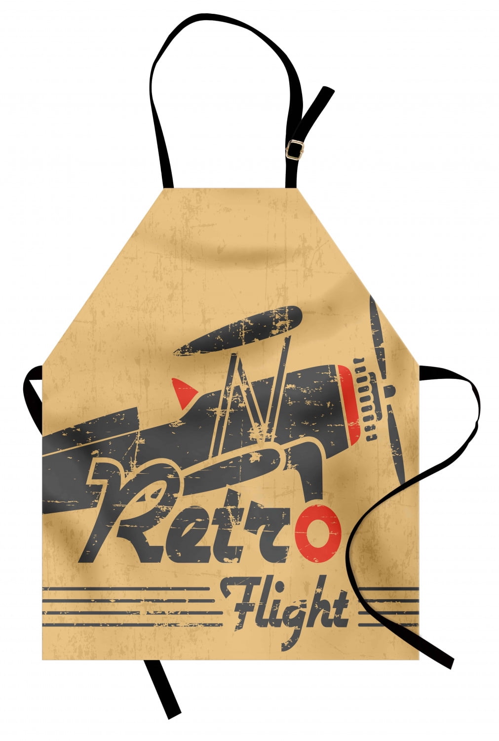 Vintage Airplane Apron Retro Flight Emblem with Old Plane Stripes ...