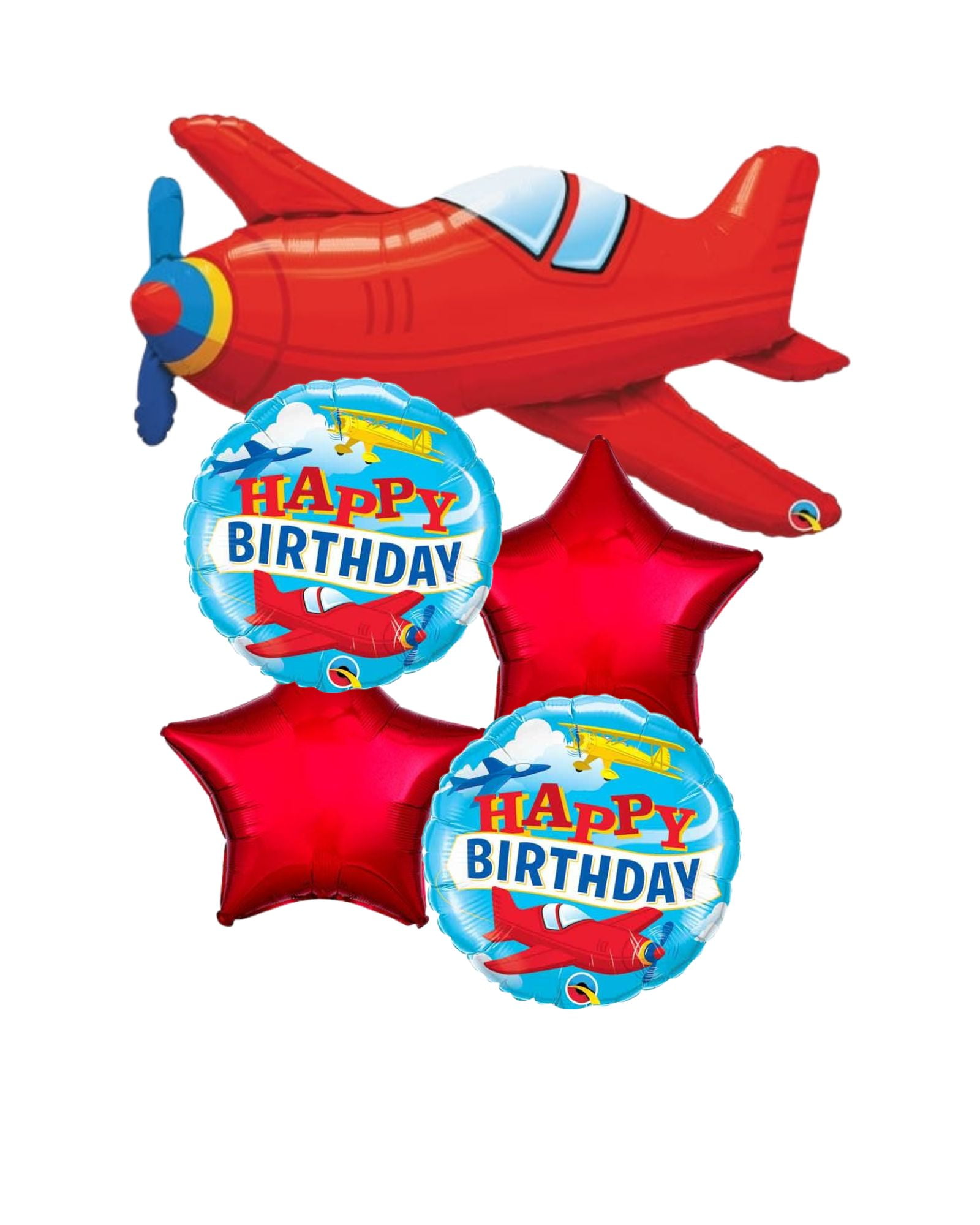Vintage Airplane Birthday Balloon Bouquet [57808_SET_05] [57808_SET_05 ...