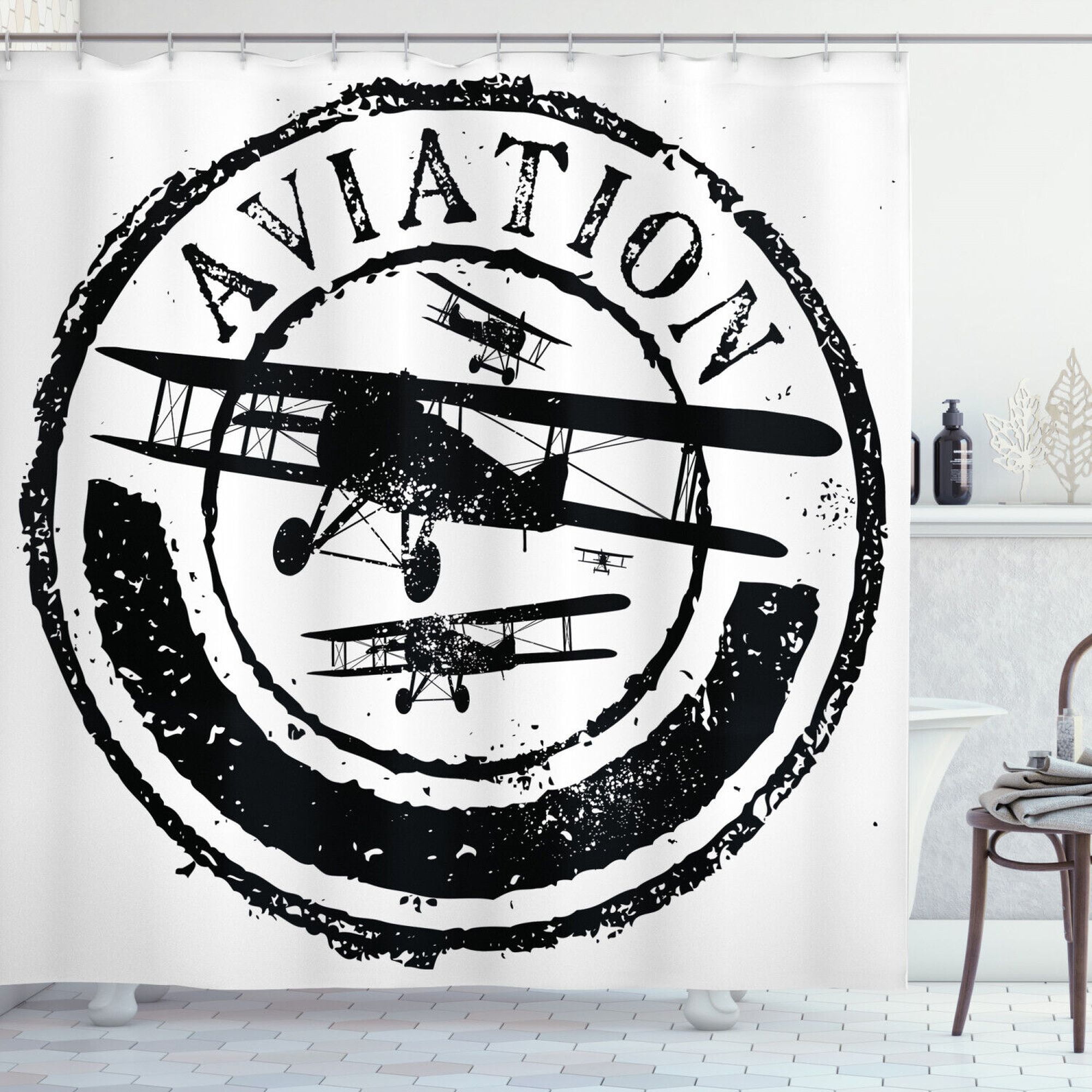 Vintage Airplane Shower Curtain: Elevate Your Bathroom with Retro Aviation Prints - Walmart.com
