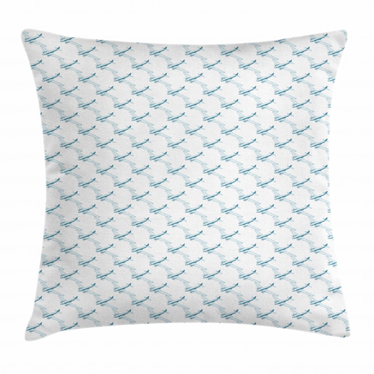Vintage Airplane Throw Pillow Cushion Cover, Retro Travel Themed ...