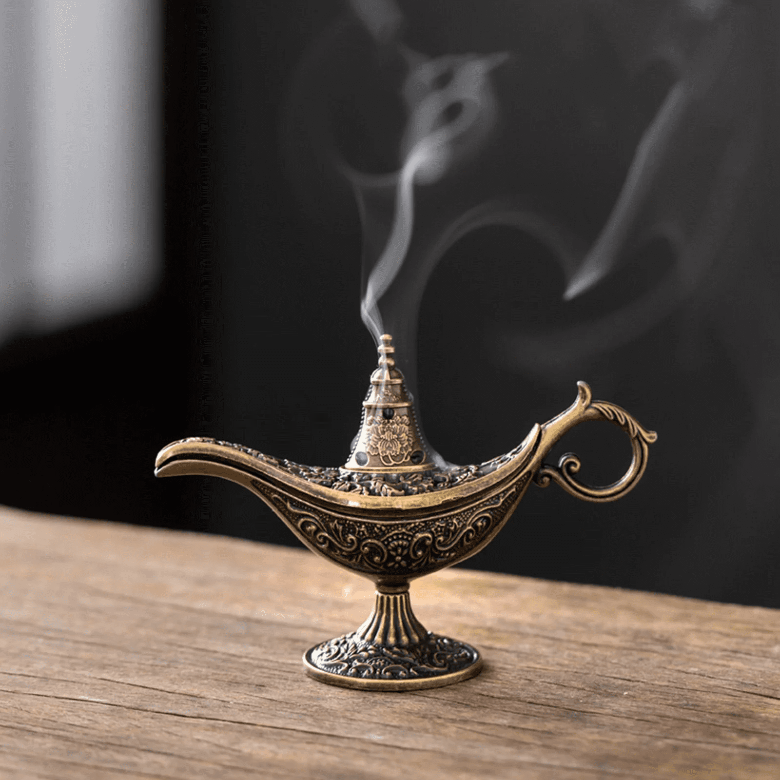 Vintage Aladdin Genie Lamp Incense Burner , Vintage Incense Diffuser ...