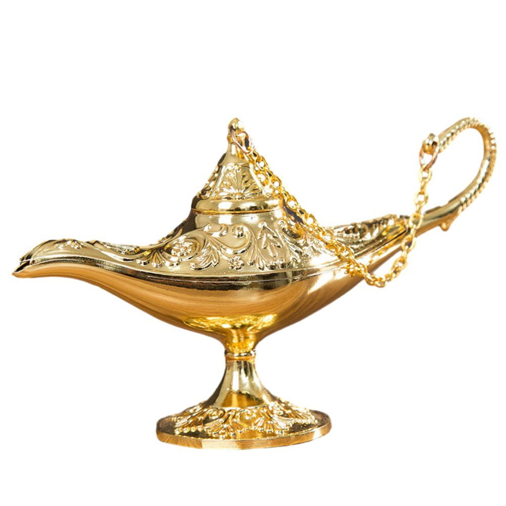 Vintage Aladdin God Lamp Legend Genie Decorative Mini Statue Retro ...