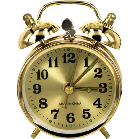 Vintage Alarm Clock, Manual Wind Up Loud Alarm Bell Clock Mechanical ...