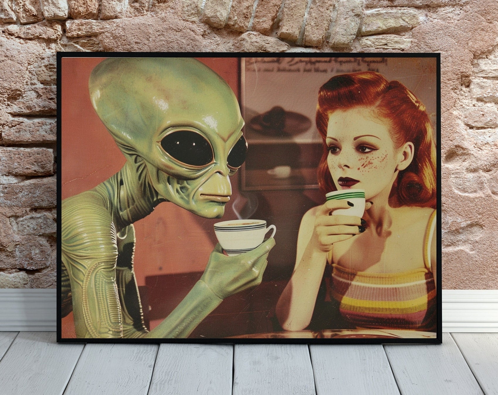Vintage Alien Poster Vintage 1960's Inspired Alien UFO Sighting Mid ...