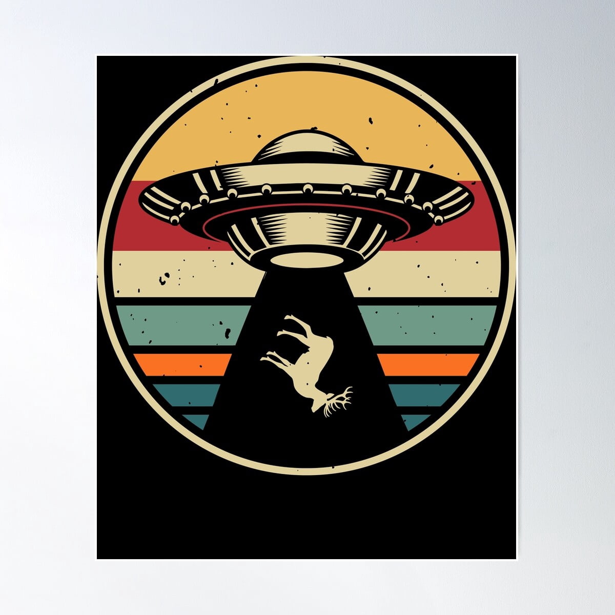Vintage Alien Ufo Abduction Retro Deer Alien, Funny Aliens Design Gift ...