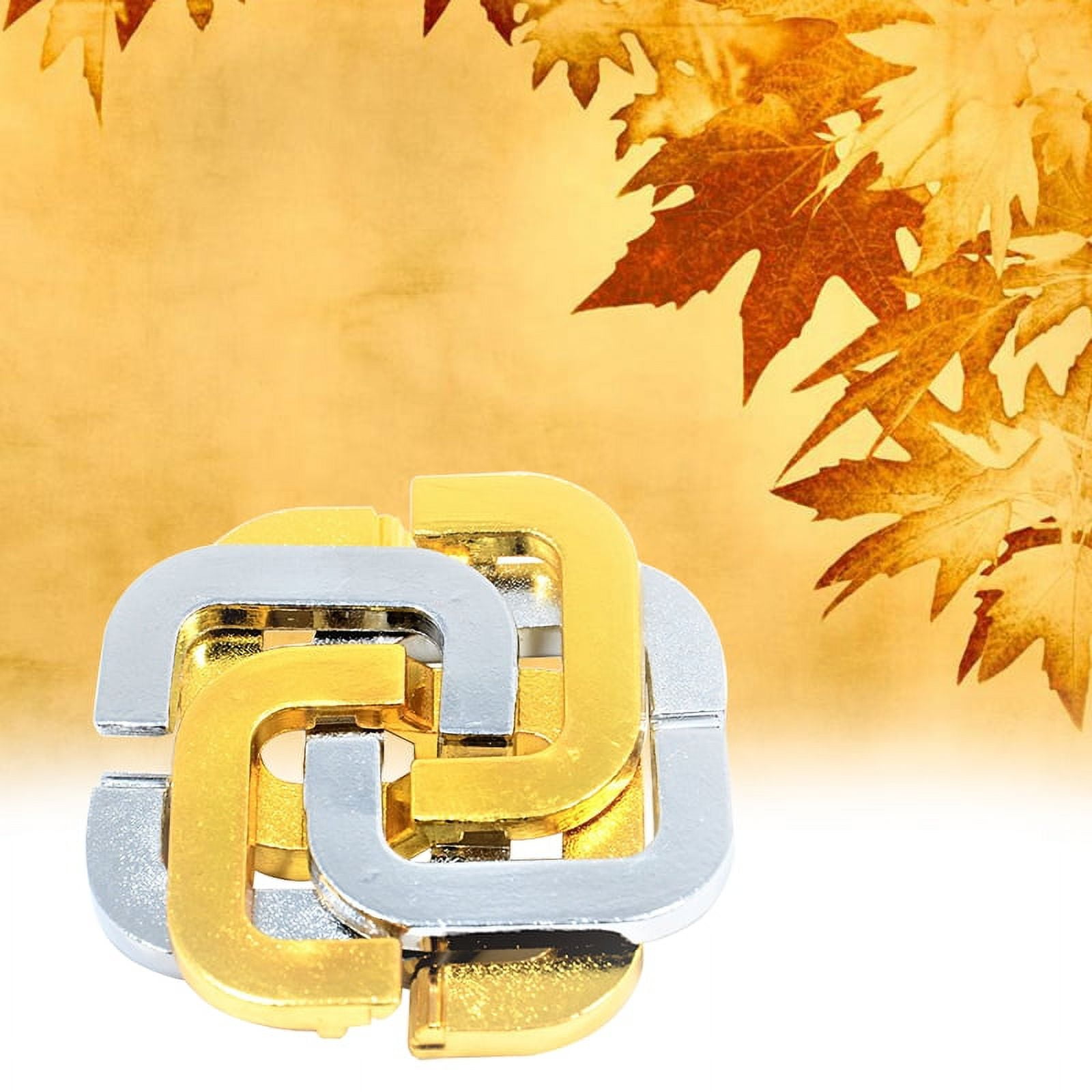 Vintage Alloy Cast Puzzle Box Metal Lock Toys IQ Mind Brain Teaser Game ...