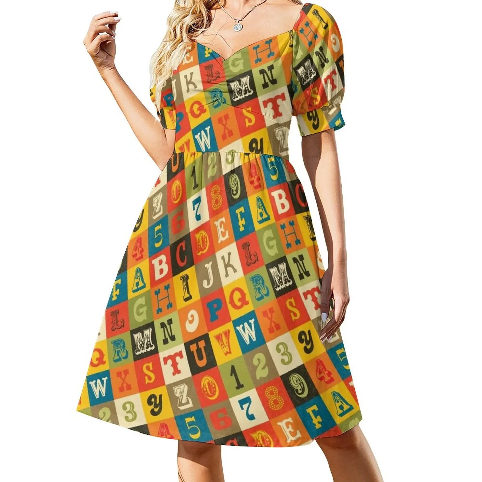Vintage Alphabet Dress chic and elegant evening dress Women's summer ...