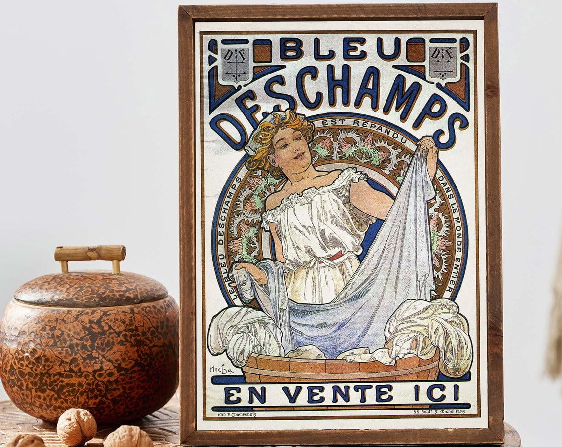 Vintage Alphonse Mucha Advertising Art Print, Art Nouveau French Poster ...