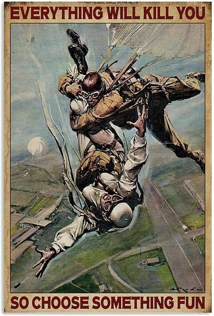 Vintage Aluminum Sign Metal Poster Plaque Everything Will Kill You So ...