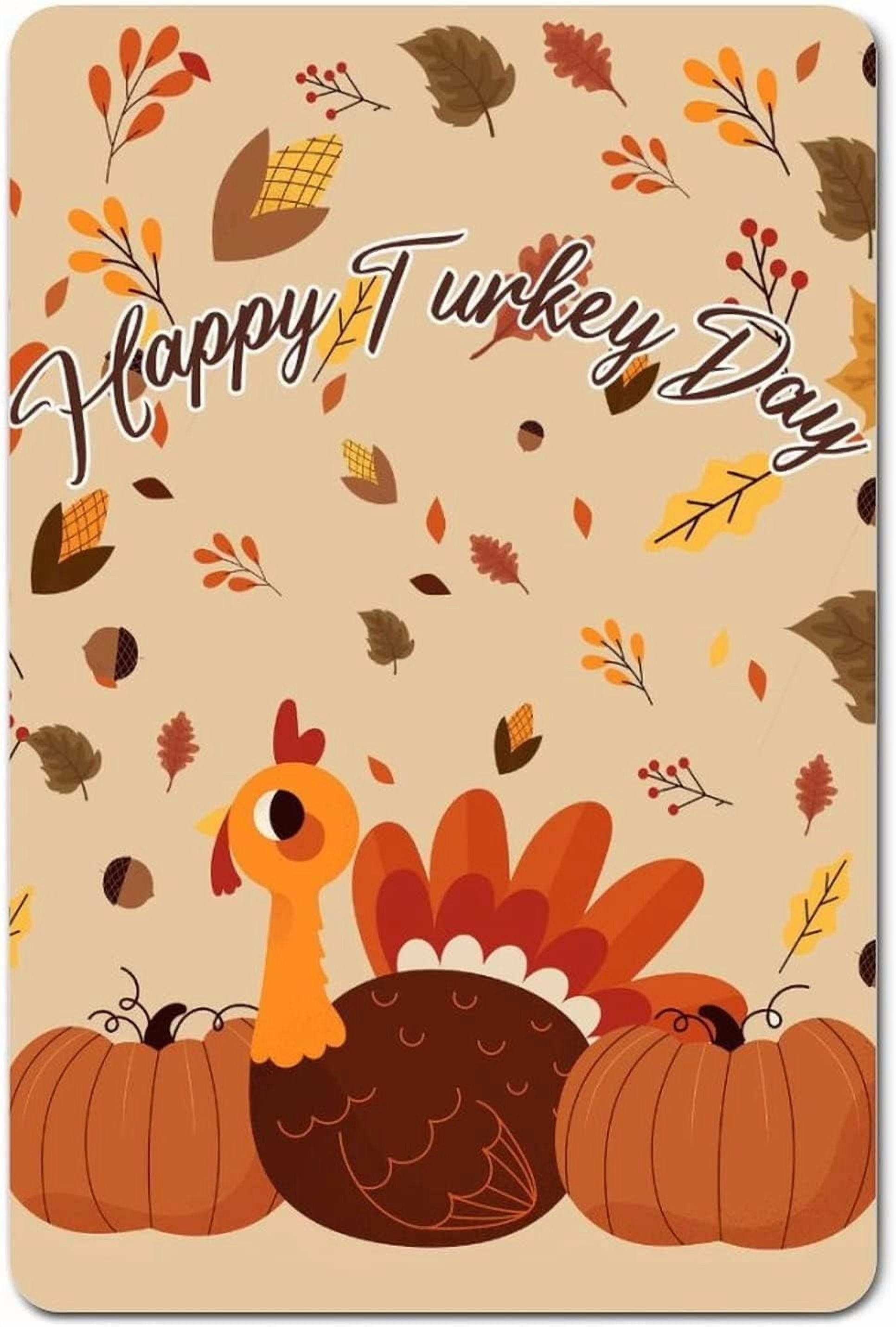 Vintage Aluminum Sign Metal Poster Plaque Fall Thanksgiving Car Retro ...
