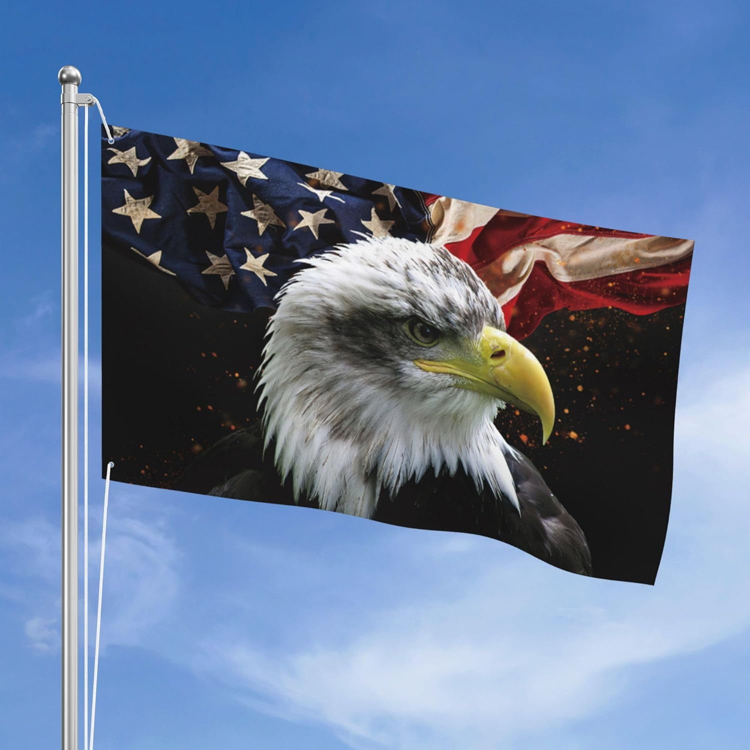 Vintage American Eagle Flag Double Sided Print USA 9/11 Flags Memorial ...