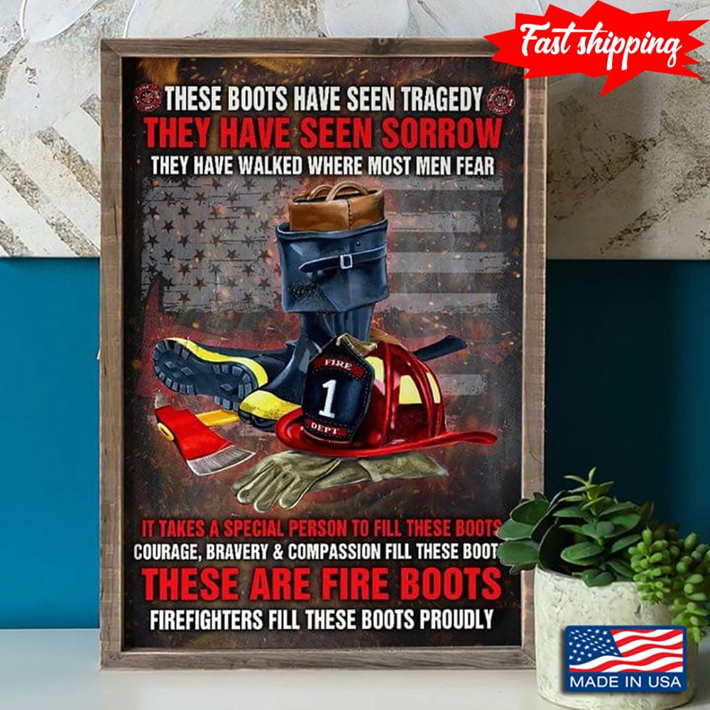Vintage American Firefighter These Boots Have Seen Tragedy They Have ...