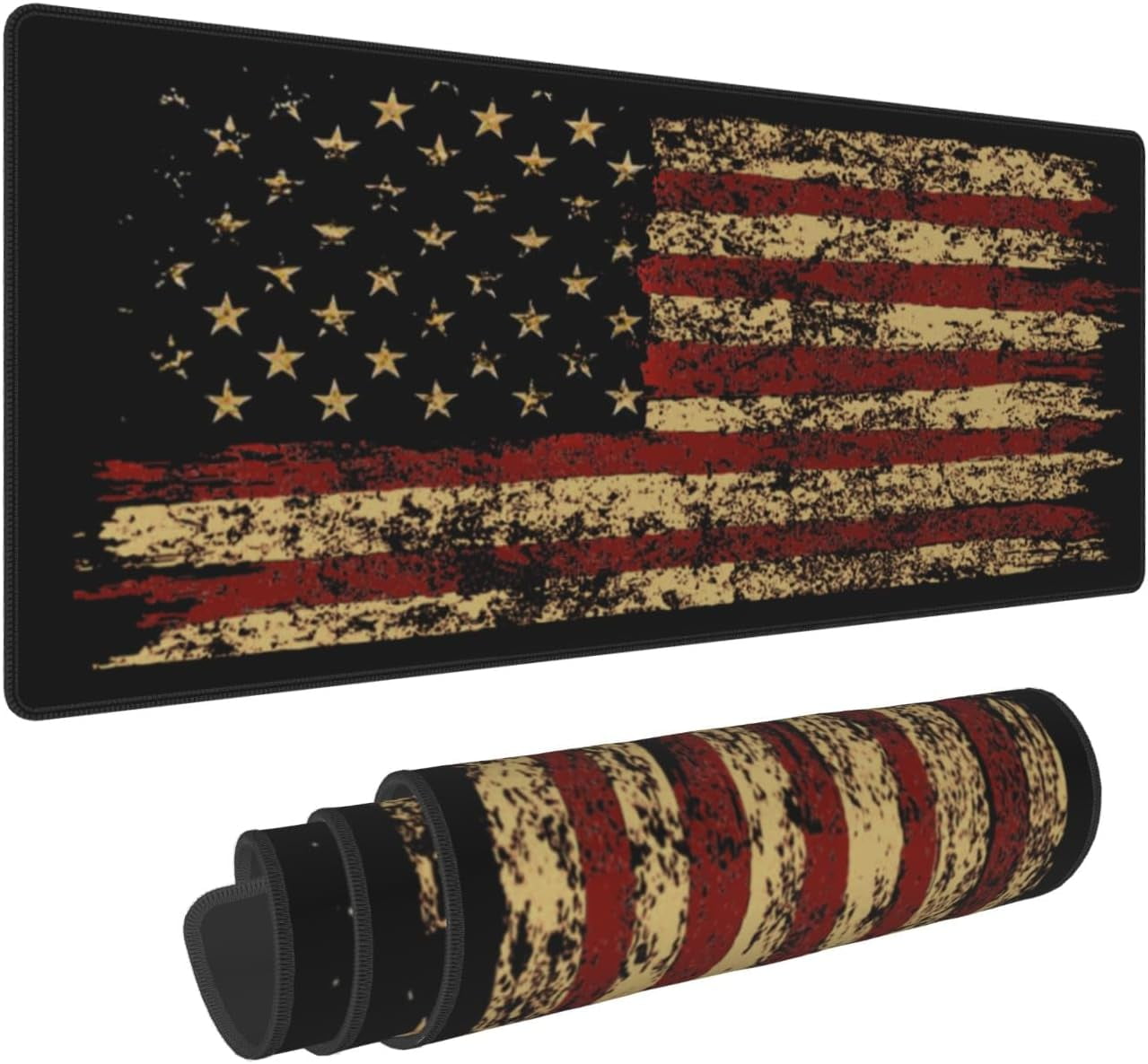 Vintage American Flag Gaming Mouse Pad XL Retro Flag of United States ...