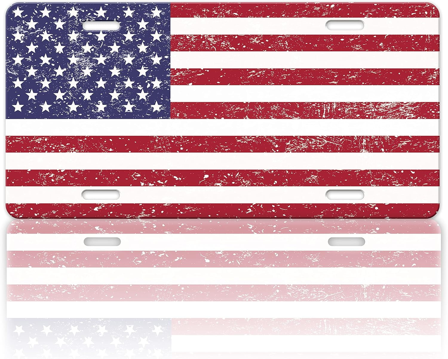 Vintage American Flag License Plate Cover USA Flag License Plate Red ...