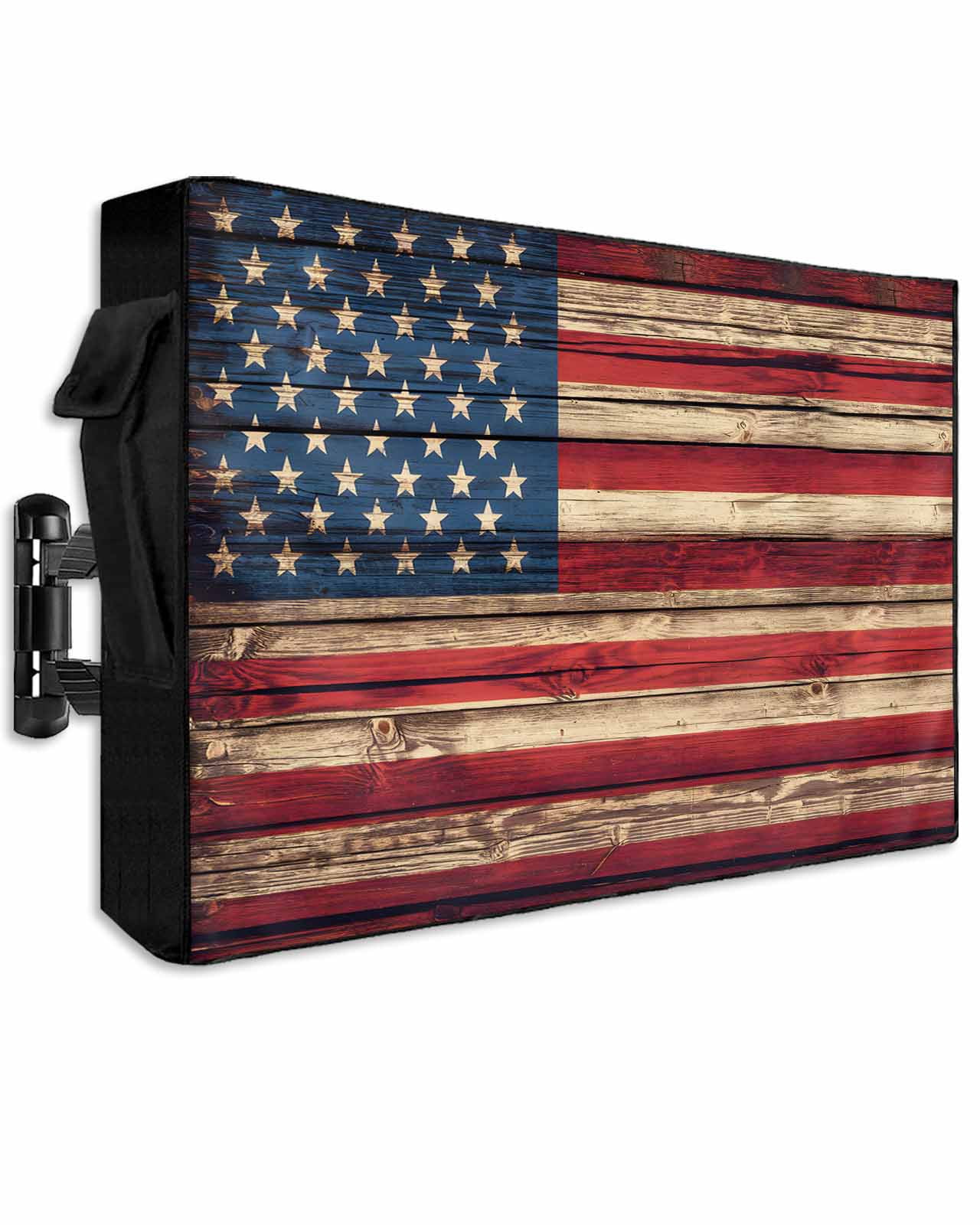 Vintage American Flag Outdoor TV Cover 52 to 55 Inch Weatherproof ...