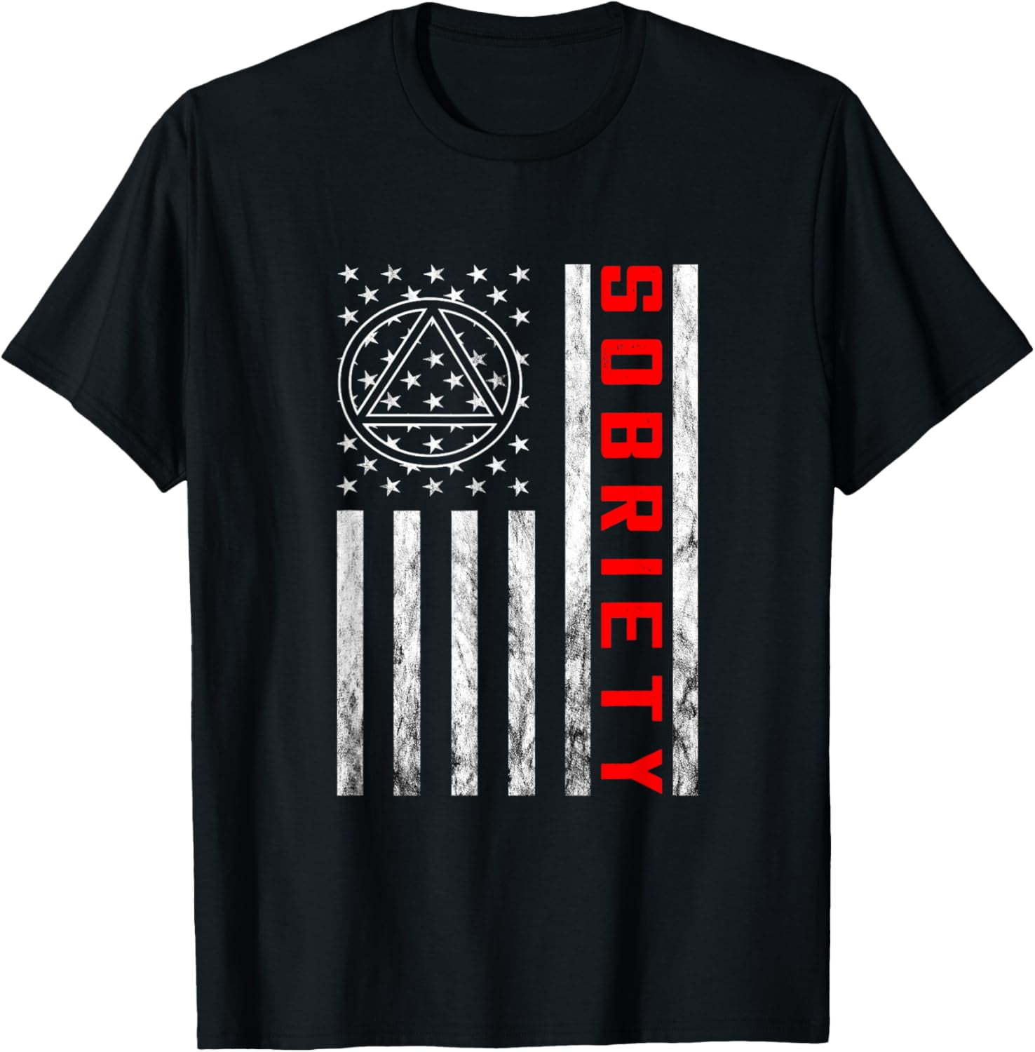 Vintage American Flag Sobriety Narcotics Anonymous Sober T-Shirt ...