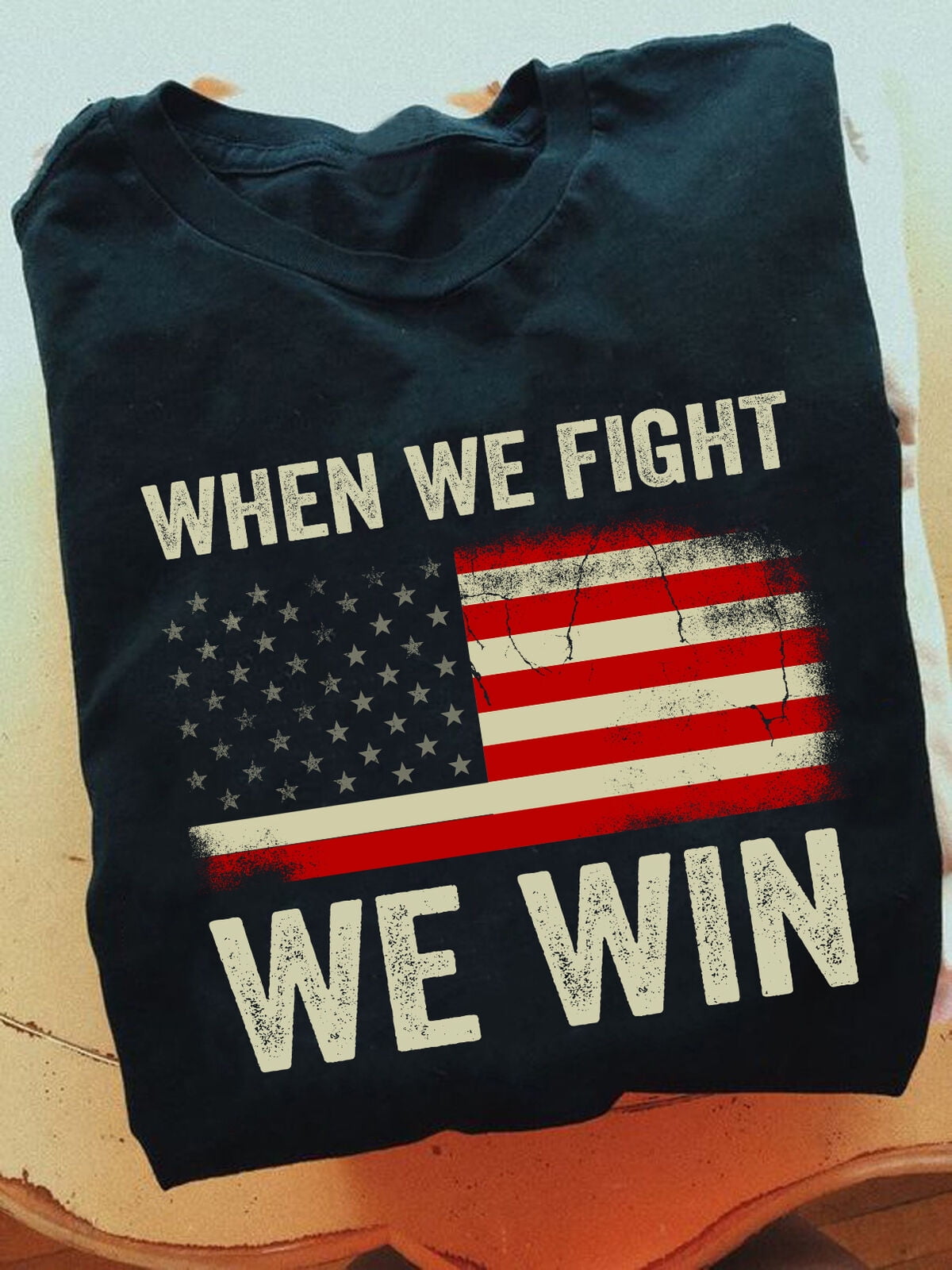 Vintage American Flag When We Fight We Win Election 2024 Voting T-shirt ...