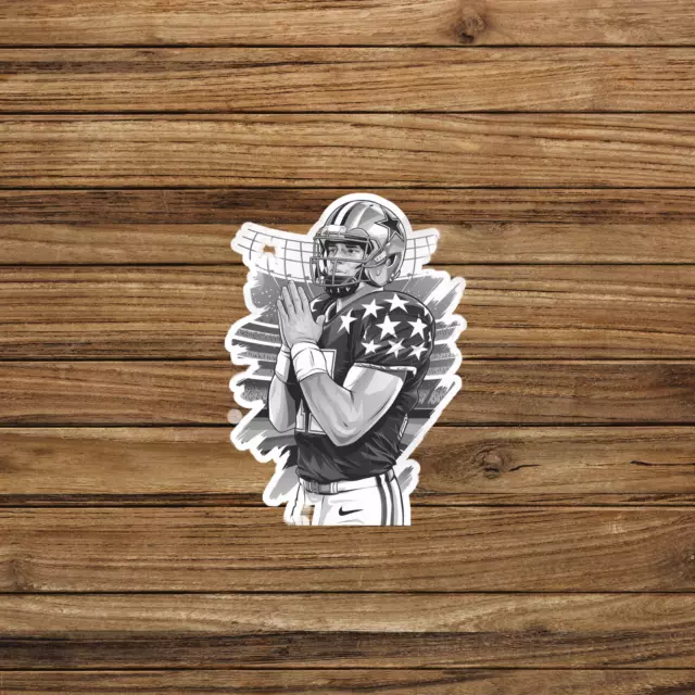 Vintage American Football Player Sticker - Retro Sports Graphic Design ...