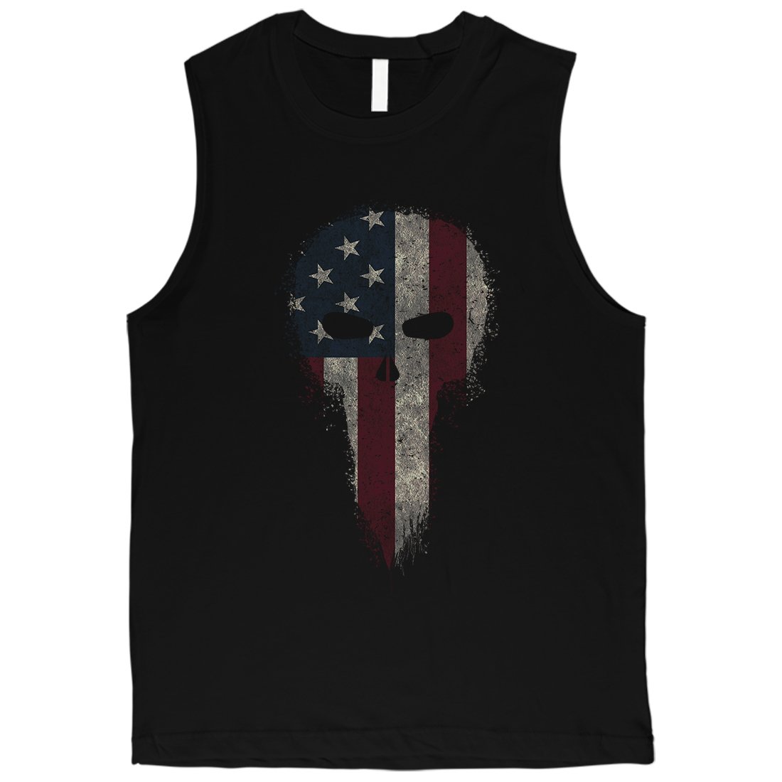 Vintage American Skull Mens Graphic Muscle Tee Gift For 4th of July ...