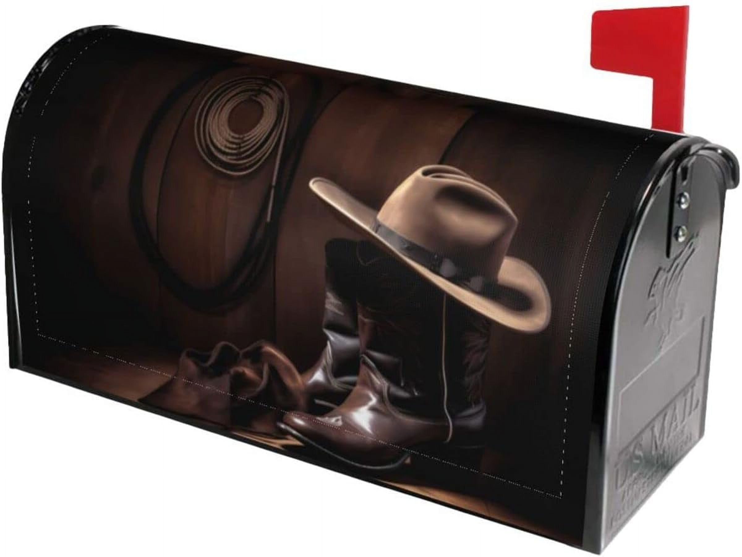 Vintage American Western Cowboy Hat and Boot Mailbox Covers Magnetic ...