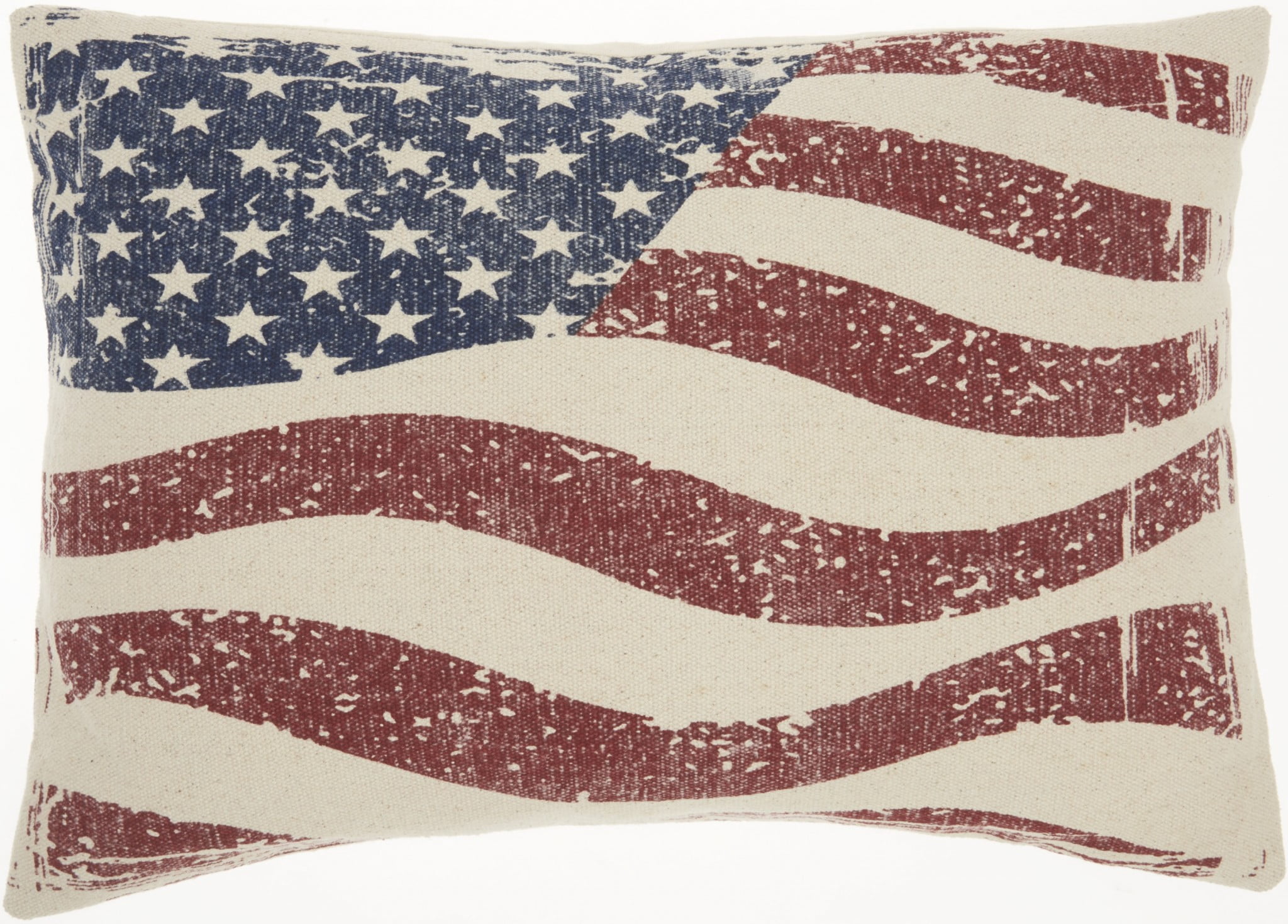 Vintage Americana Distressed Flag Lumbar Pillow - Walmart.com