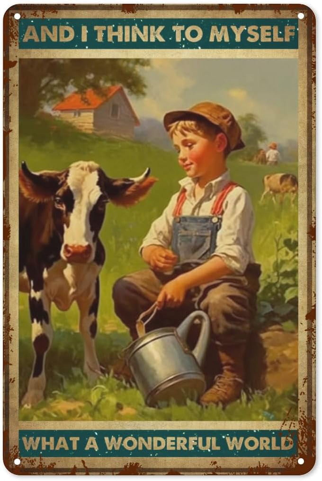 Vintage And I Think to Myself What a Wonderful World Metal Tin Sign ...
