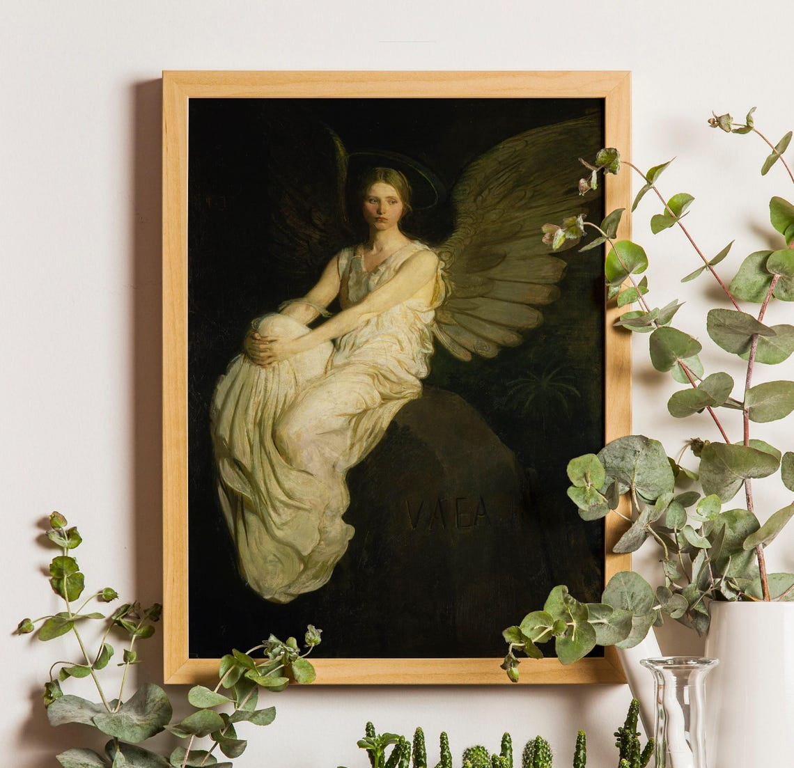 Vintage Angel Portrait, Catholic Religious Wall Art #2987, Unframed ...